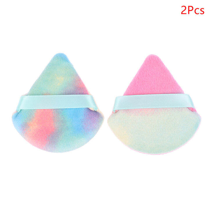 Hanlu 2/5ชิ้นมินิสามเหลี่ยมชุดกลิตเตอร์แต่งเล็บพัฟฟองน้ำเครื่องสำอาง ...