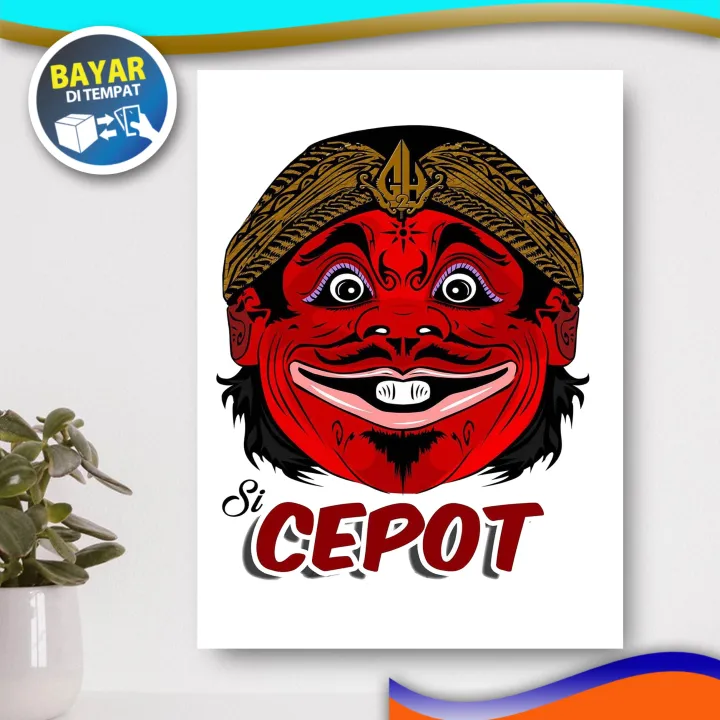 HIASAN DINDING TEMA WAYANG GOLEK KULIT / POSTER CEPOT SUNDA JAWA BARAT ...