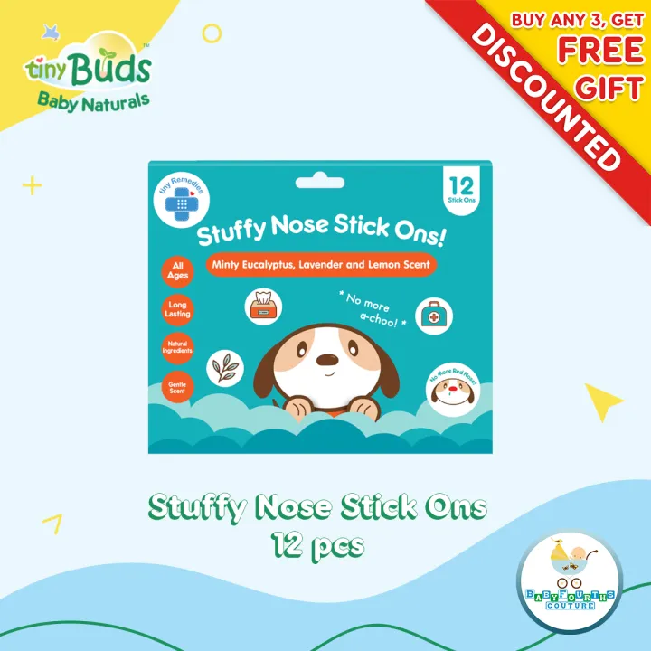 BFCM Tiny Buds Baby Stuffy Nose Stick Ons (12 pcs) | Lazada PH