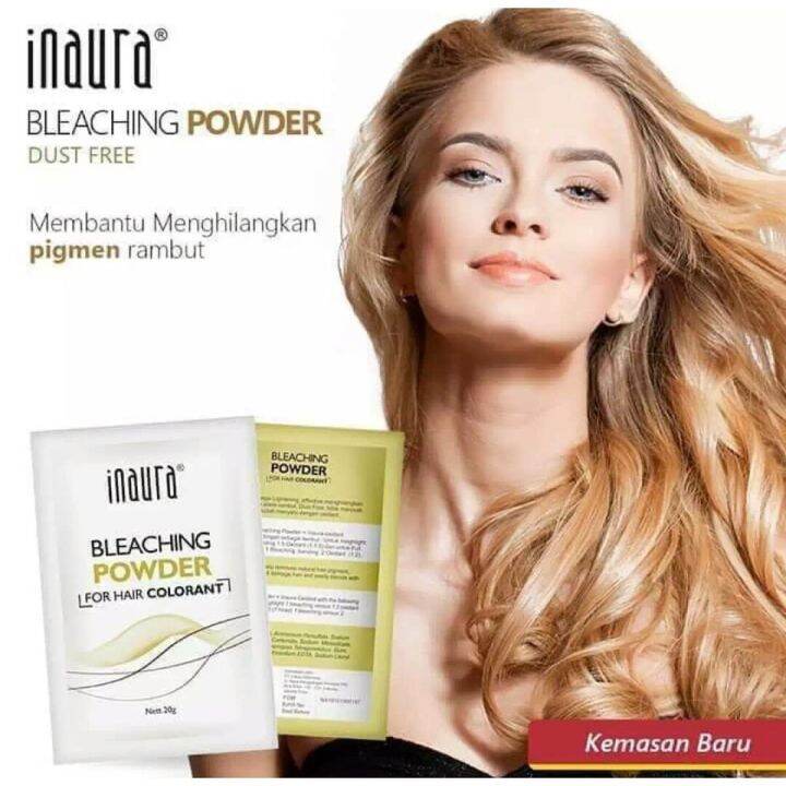 Inaura Bleaching Powder 20gr Sachet Hair Color-Coloring Rambut | Lazada ...