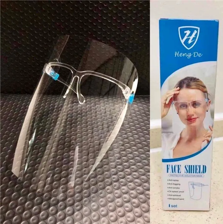 Face Shield+Box+Glasses Waterproof and Anti-fog Face Shield Protective ...