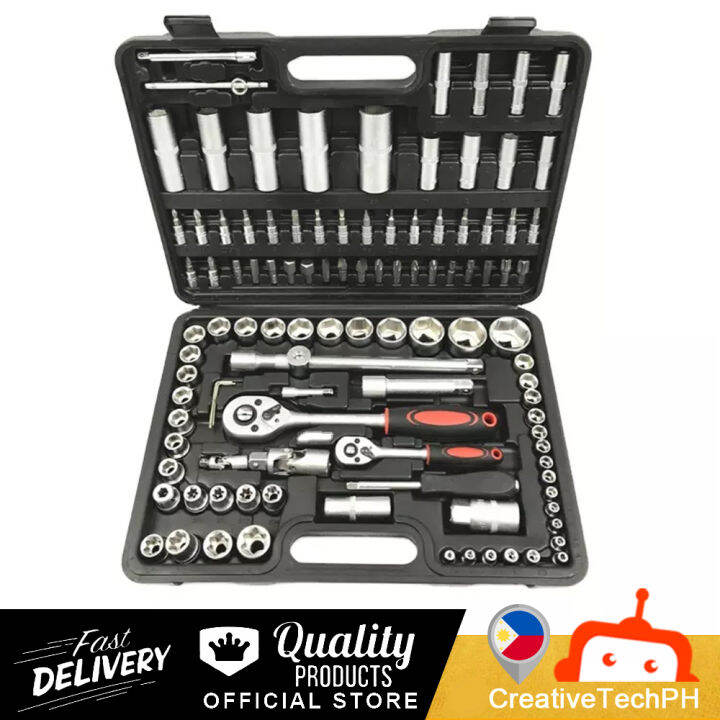 108pcs. set tool box car and motorcycle repair kit hand tool household repair motor DIY kit ...