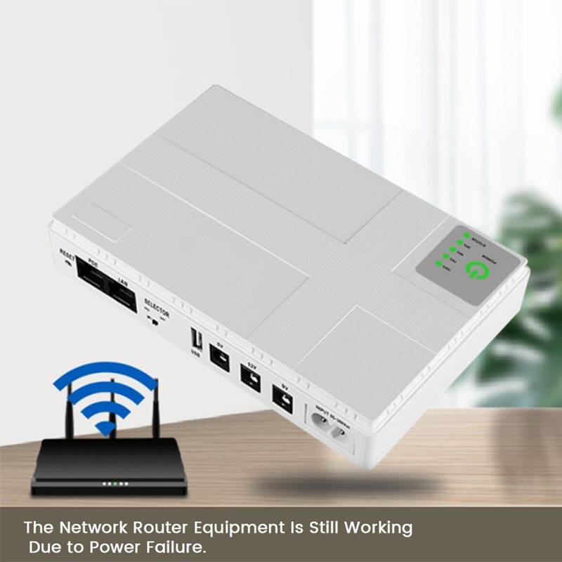 5V 9V 12V Uninterruptible Power Supply Mini UPS POE 10400MAh Battery ...