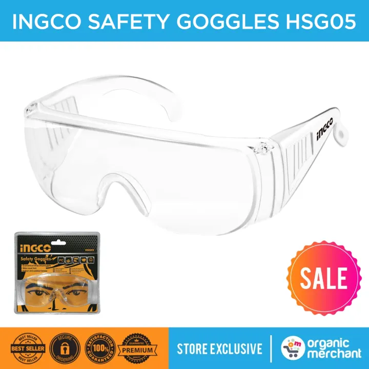 INGCO Safety Protective Goggles HSG05 Eye Safety Glasses | Lazada PH
