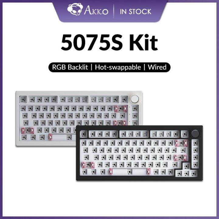Akko 5075S Kit DIY For Custom RGB Backlit 5-Pin Hotswap Mechanical ...