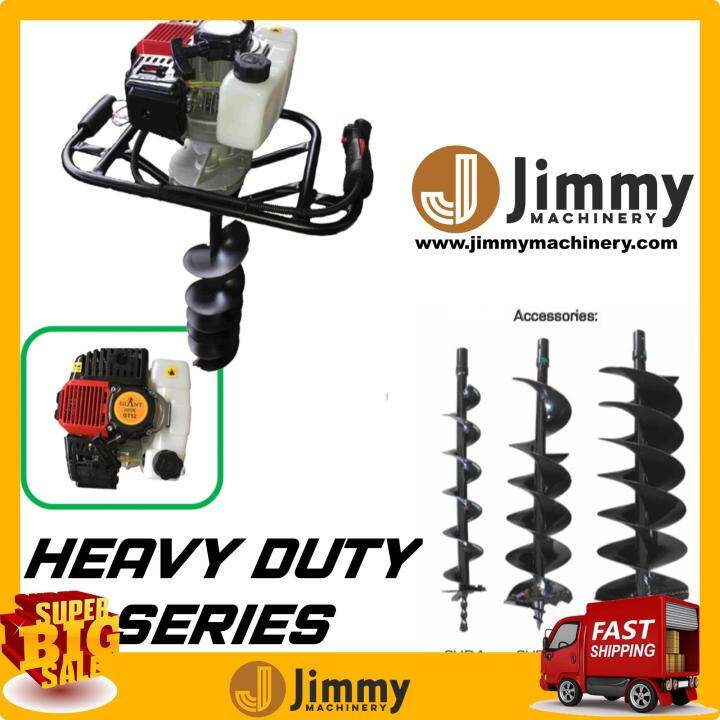 GIANT GT52 Earth Auger Machine 52cc 100,150,200mm Auger Bit Mesin Korek ...