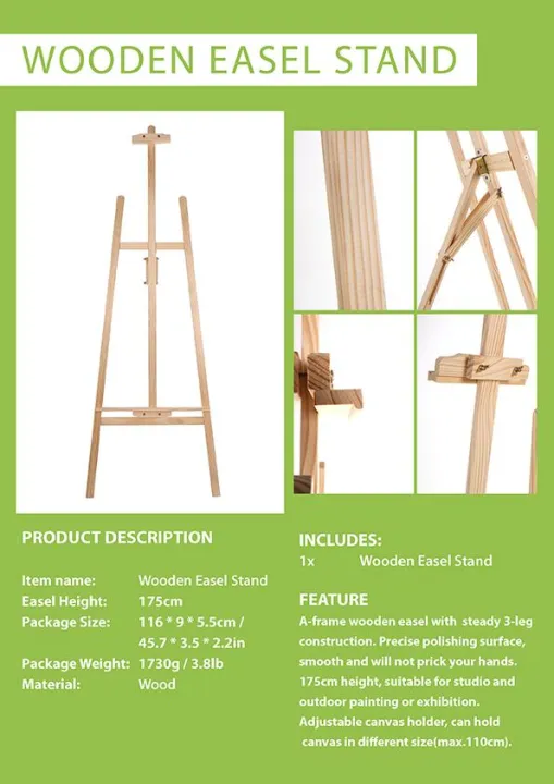Wooden Easel Drawing Stand for Painting Sketching Display Exhibition ...