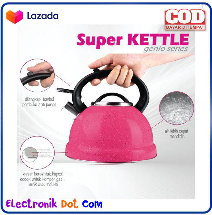 KETTLE BOLDE/TEKO BOLDE Super Kettle GENIO Bahan Keramik isi 3 Liter ...