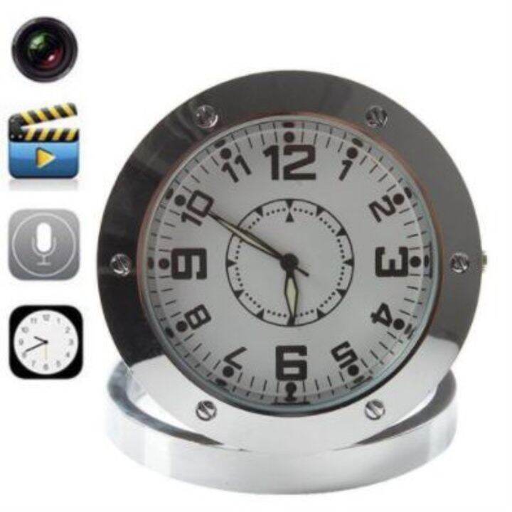 【Kailangan】 Alarm Clock Hidden Spy Hidden Camera Mini DVR Clock SILVER ...