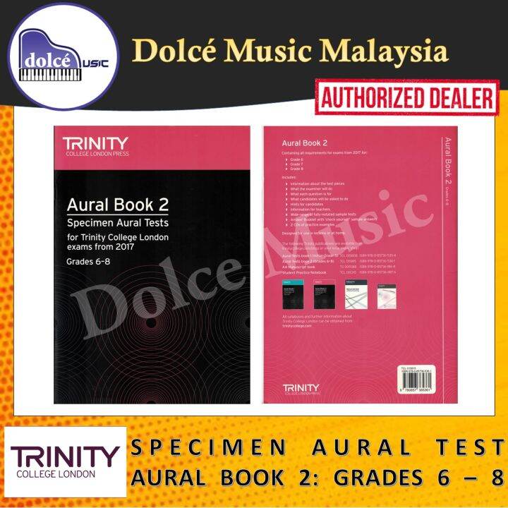Trinity - Specimen Aural Test - Aural Book 2 Grades 6 - 8 | Lazada