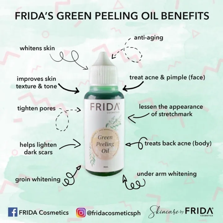 Frida Green Peeling Oil (30mL) Effective Face & Body Peeling Solution ...