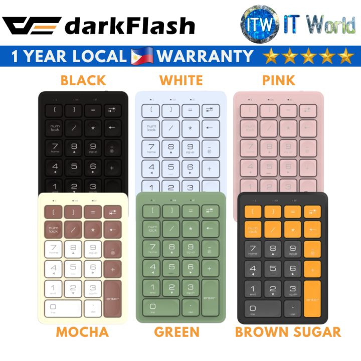 Darkflash N58 Bluetooth Digital Number Keypad (Black/White/Pink/Green ...