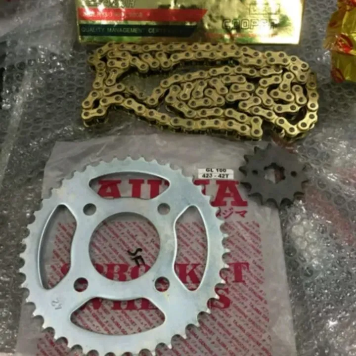 Gear set mega pro 428 39 sampai 45 gl pro sonic verza cb 150 cbr 150 ...