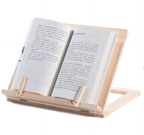 Universal Desktop Reading Shelves Adjustable Angle Wooden Bookshelf ...