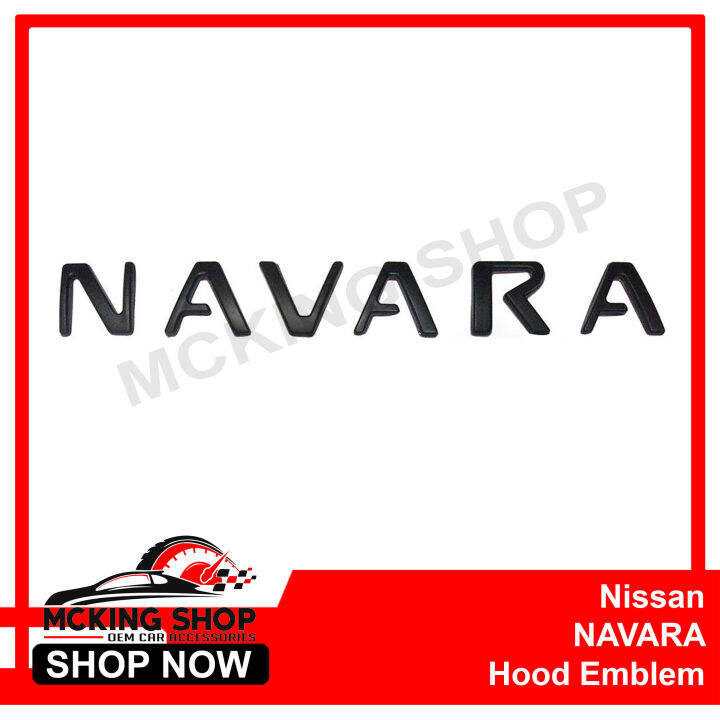 NAVARA Hood Emblem for Nissan Navara (Matte Black) | Lazada PH