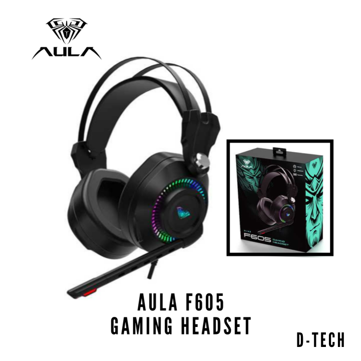 Aula F605 Gaming Headset, Noise Cancelling,with Microphone, Black ...
