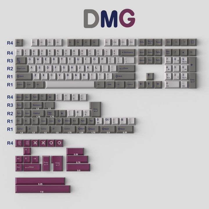 173 Keys/set GMK DMG Keycaps ABS Double Shot Keycap Cherry Profile Key Caps With ISO Enter 7U ...