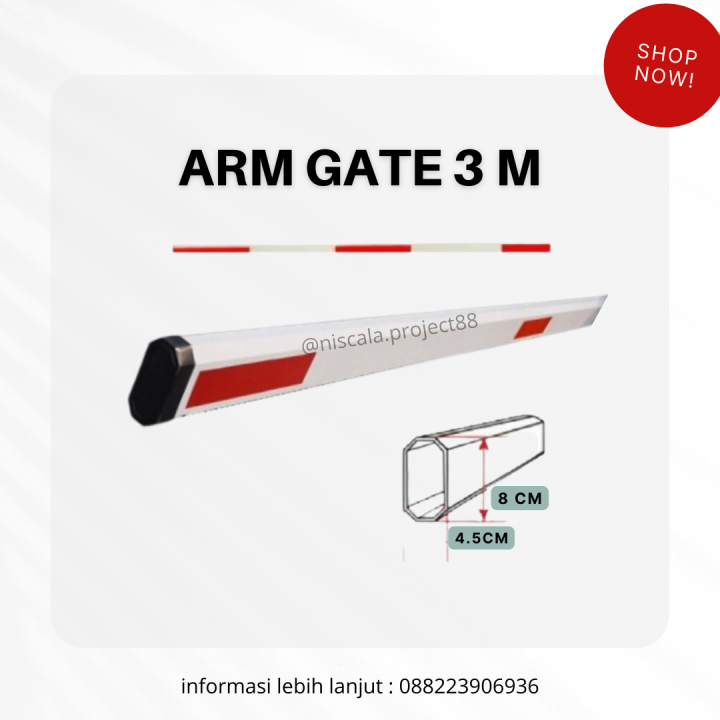 Arm Gate Palang Parkir 3m  Palang Otomatis   Barrier Gate | Lazada 