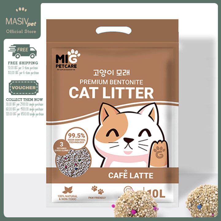MIG Petcare Cat Litter 10L | Premium Bentonite | Lazada PH