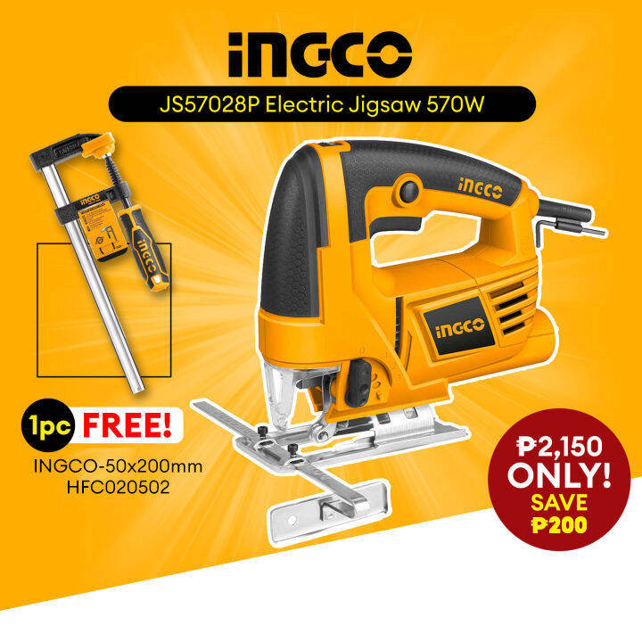 Ingco JS57028P Industrial Electric Jigsaw Jig Saw 570W with 3pcs Blades ...