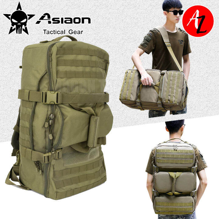ASIAON A-750 Tactical Backpack Duffle Bag 60L Capacity Water Resistant ...