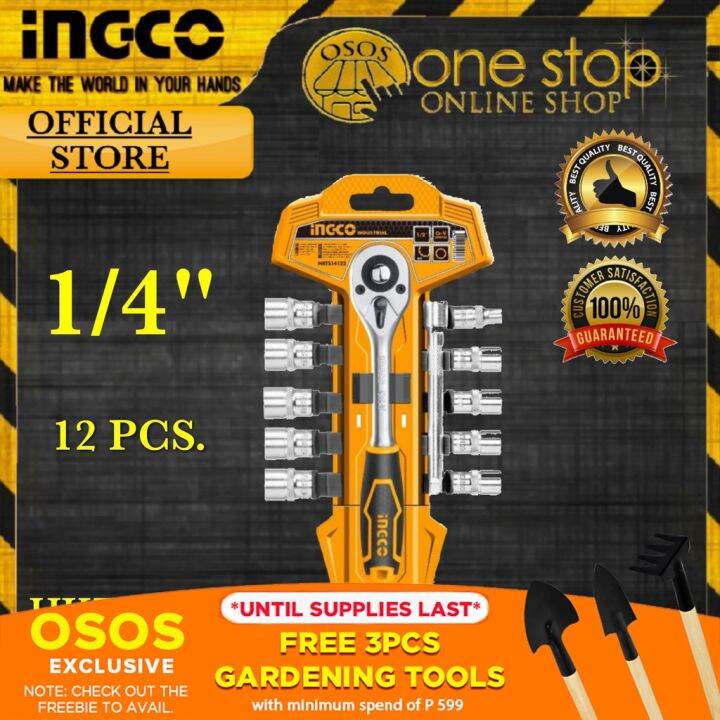 Original Brand of Ingco 12pcs 1/2 inch Socket Set HKTS12122 •OSOS ...