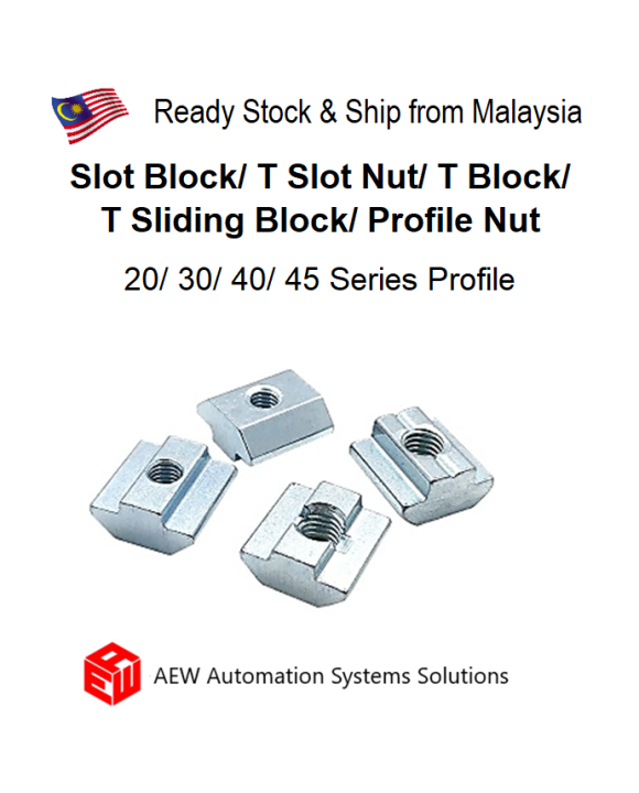 Slot Block/ T Sliding Block/ T Block/ Square Nut/ Profile Nut for 20/30/40/45 Series Aluminium ...
