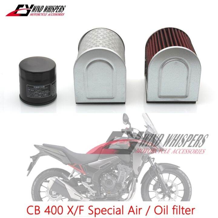 Motorcycle Air Filter Intake Cleaner Oil filter For Honda CB400X CB400F ...