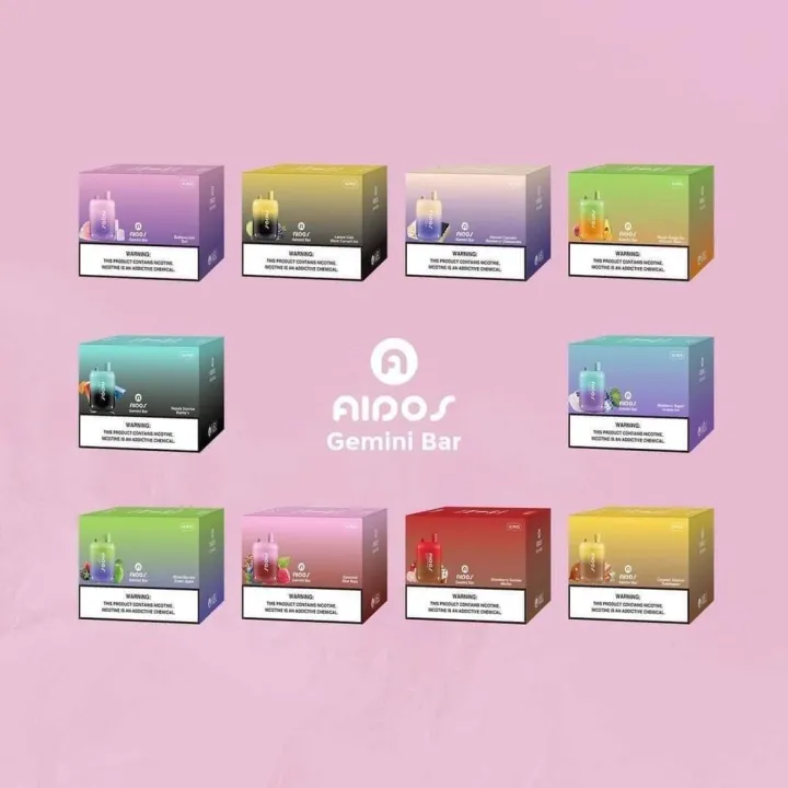 AIDOS GEMINI 8k 8000 Puffs 2 Flavor Rechargeable Disposable Vape Pod C ...