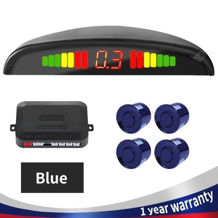 Blue Blue Car Parking Sensor Parking Kit LED Display 22Mm 4 Sensors ...