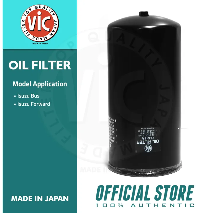 VIC Oil Filter C-511A for Isuzu 6SA1/6RB2/EX220-2, Isuzu Caterpillar ...