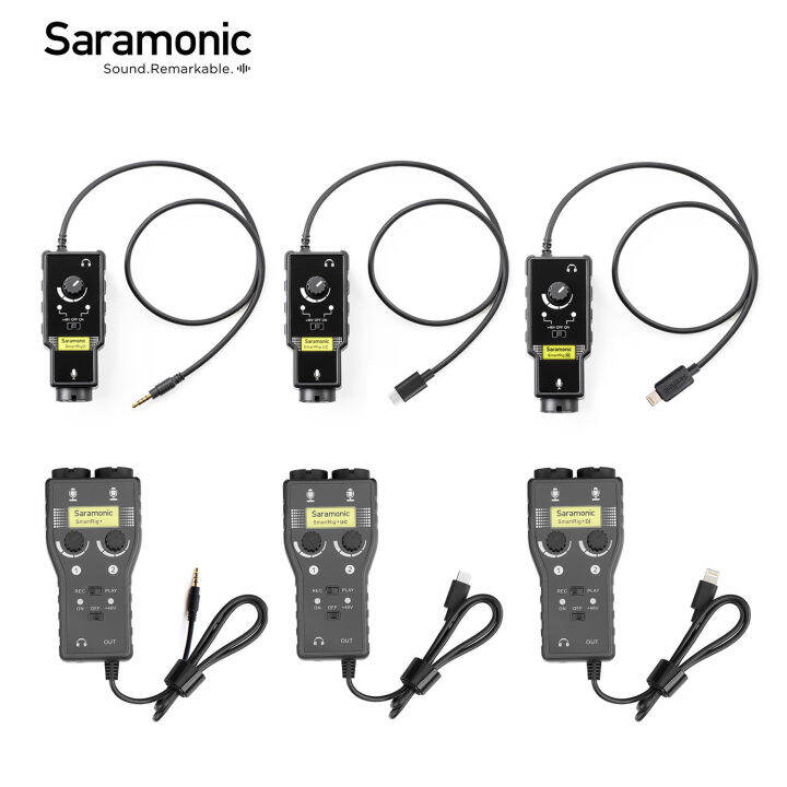 Saramonic SmartRig II SmartRig + Series 2-Channel XLR/3.5Mm/6.35Mm Microphone Audio Mixer Preamp ...