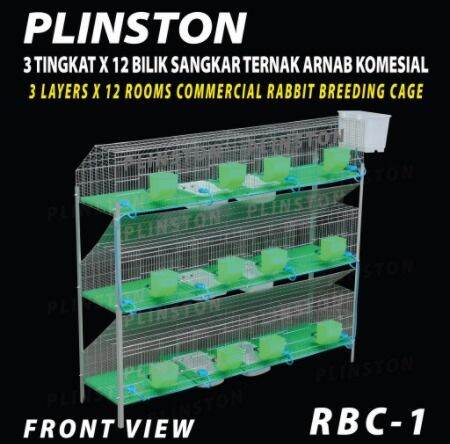 【GW】 IMPORTED HIGH QUALITY FULL SET COMMERCIAL RABBIT BREEDING CAGE ...