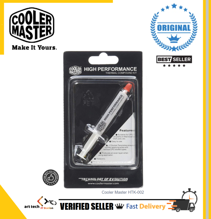 Cooler Master HTK-002 CM Thermal Paste Metal Oxide White Silicone Compound Kit ( HTK-002-U1 ...