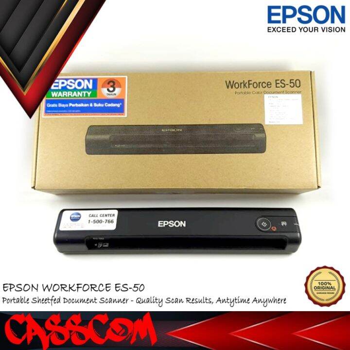 Scanner Epson WorkForce ES-50 Portable Sheetfed ES50 | Lazada Indonesia