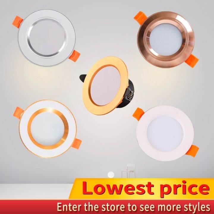 Downlight Ceiling Light Recessed Pin Light Led 5W Round Panel Light ...