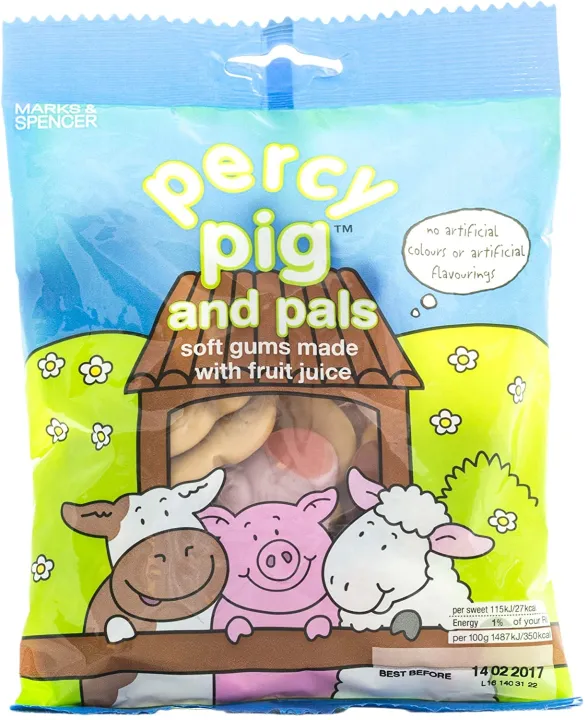 M&S Percy Pig And Pals Soft Gums Made with Fruit Juice 170g x1 Marks and Spencer Fruity Gummy ...