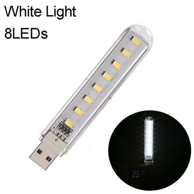 【พร้อมส่งจากไทย/COD】 ไฟ USB LED 3/8/24ดวง 5V 12W กันน้ำ Ip44 พกพาได้ หลอดไฟ กลางคืน สำหรับอ่าน ...