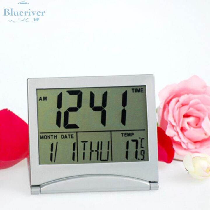 Digital Clock Parts Lcd Professional Replacement Digital Silver Wall Clock Temperature Alarm