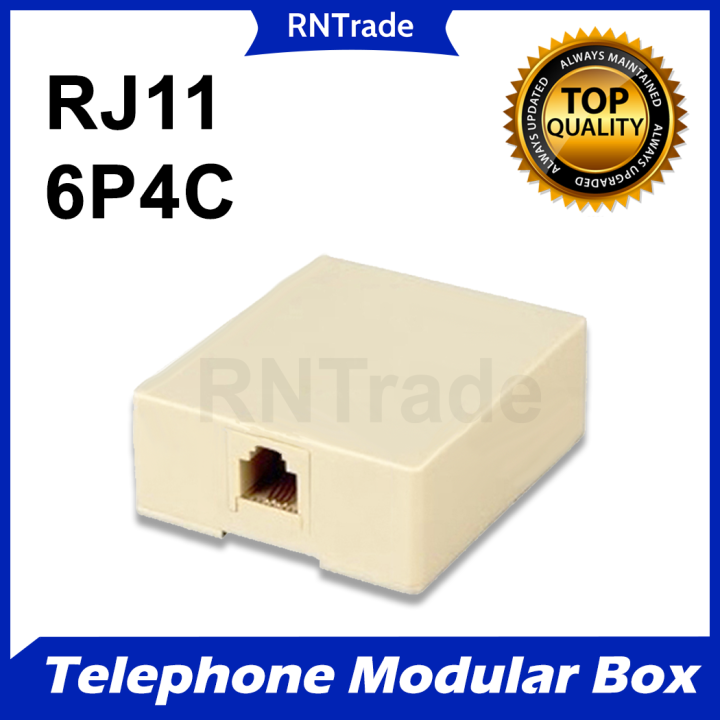 Telephone Modular Box 4C 2 inches x 2 inches Junction Box 6P4C | Lazada PH