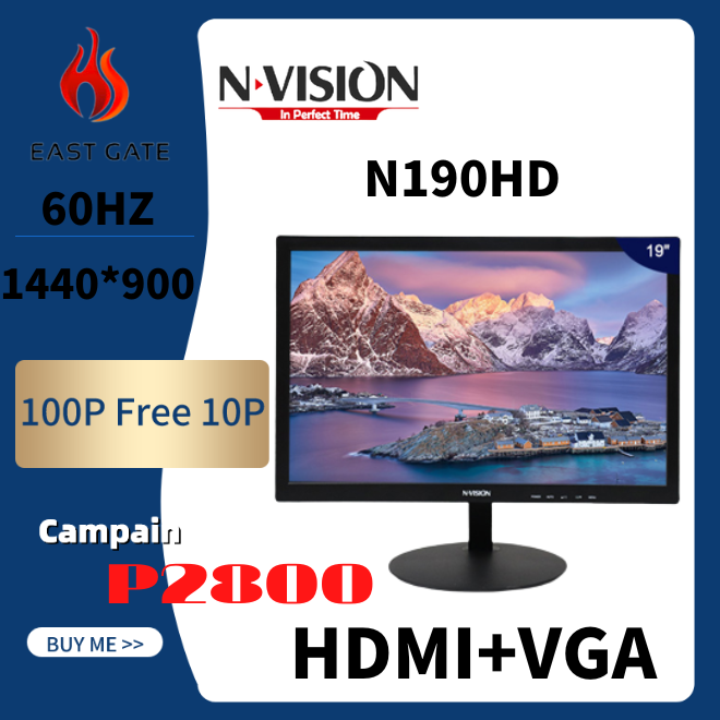 NVISION N190 NVISION LED 19 Inches 60hz 720P MOUNTABLE and WIDESCREEN ...