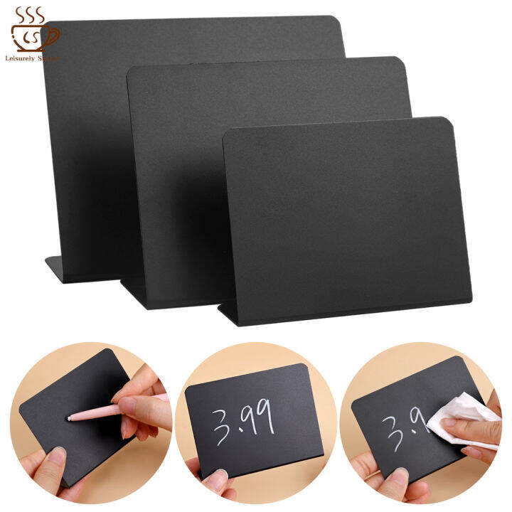 L-Shaped Mini Chalkboard Sign Rewritable Small Blackboard Food Label ...