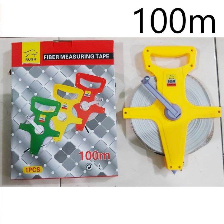 RUSH 100M Meteran Tancap 100m / Meteran Fiber 100 meter / Meteran Tancep Tanah 100 | Lazada ...