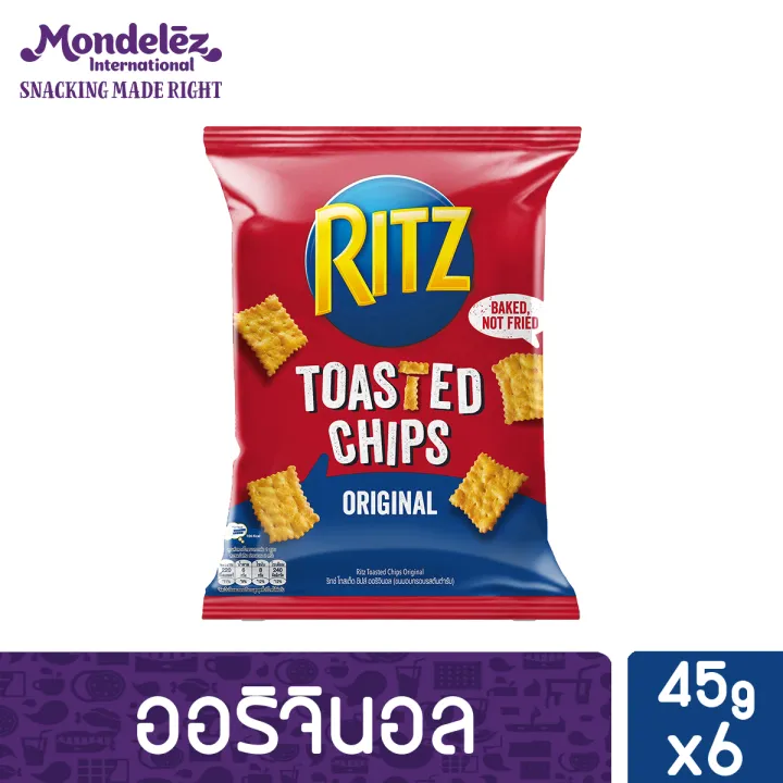 Ritz Toasted Chips Original 45g x 6 | Lazada.co.th