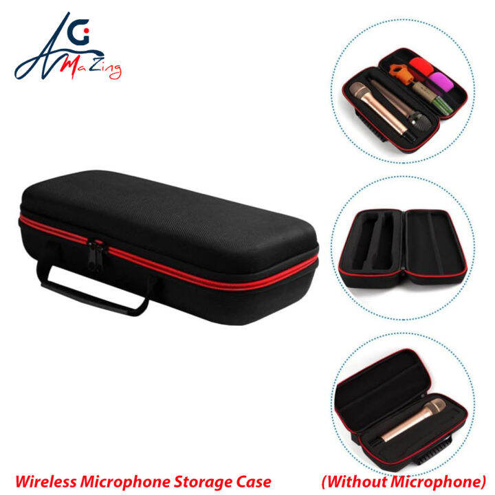 Microphone-Dual-CaseGeneric Wireless Microphone Case Hard EVA Case for ...