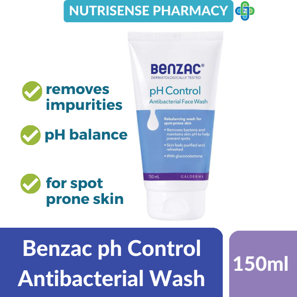 Benzac PH Control Antibacterial Face Wash (150ml) | Lazada