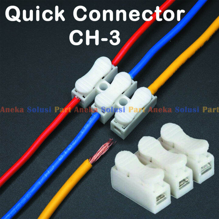 25 Pcs Quick Connect 3 Wire Connector Terminal Sambungan Kabel Listrik ...