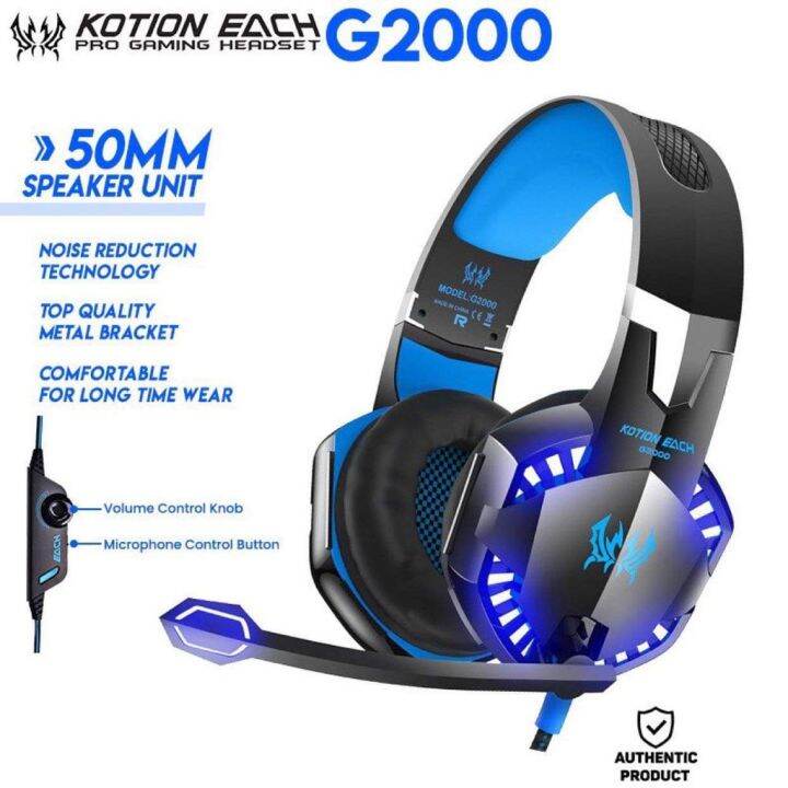 Kotion Each G2000 Gaming Headset with Mic and LED Light | Lazada PH