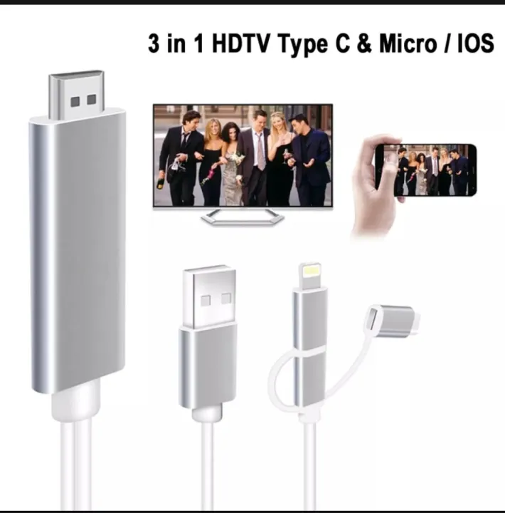 Product details of 3 in 1 Type C & Micro / Lightning IOS to HDMI Cable ...