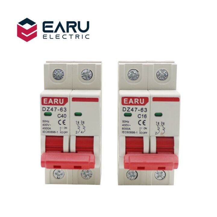 C45N 2 Pole 3A/6A/10A/16A/20A/32A/40A/50A/63A 400V~ C Type Mini Circuit Breaker Mcb Mounting ...